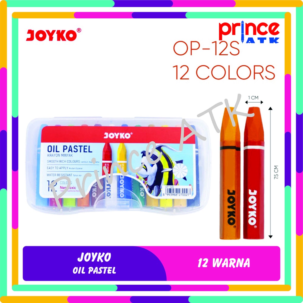 Jual JOYKO OIL PASTEL / CRAYON JOYKO 12 WARNA | Shopee Indonesia