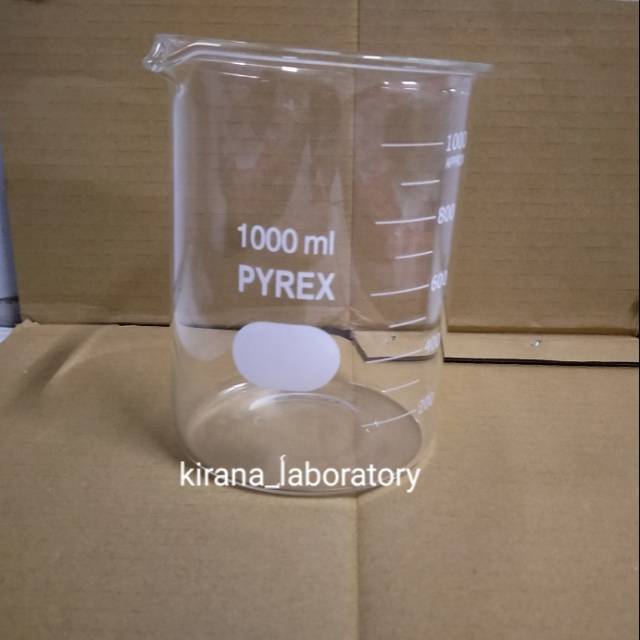 Jual Beaker Glass - Gelas Kimia 1000ml/1L - Pyrex Class A - Alat laboratorium | Shopee Indonesia