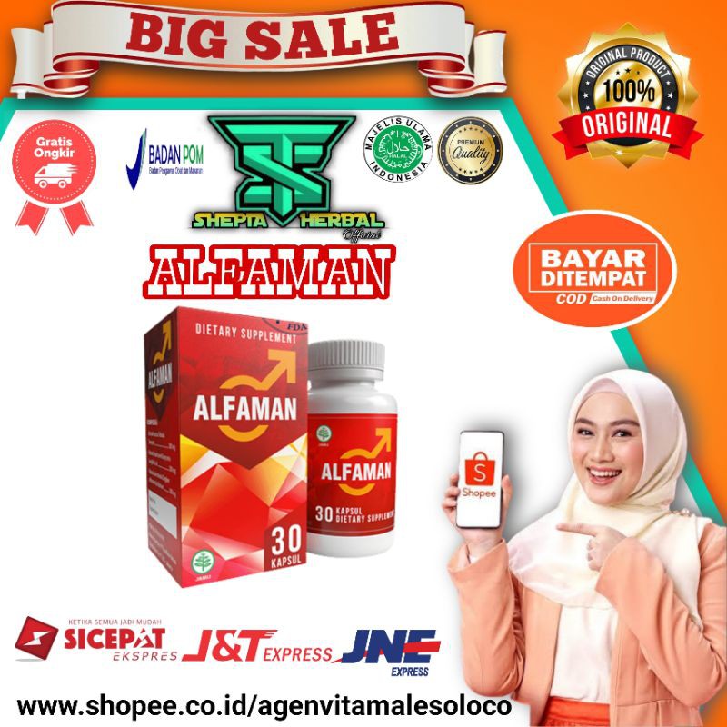 Jual ALFAMAN Kapsul Original Herbal Asli Atasi Masalah Pria Suplement ...