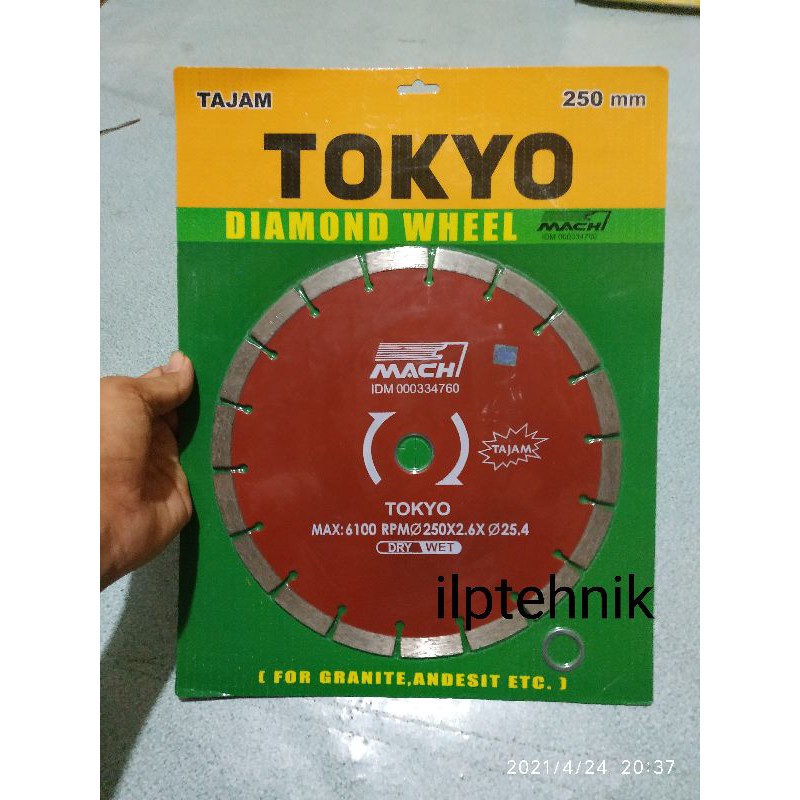 Jual Diamond cutting wheel Tokyo 10" mata pisau potong granit aspal ...