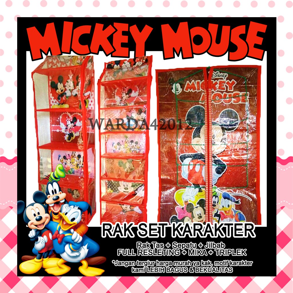 Jual RAK SET KARAKTER 3IN1 MICKEY MOUSE-FIMELA ID- | Shopee Indonesia
