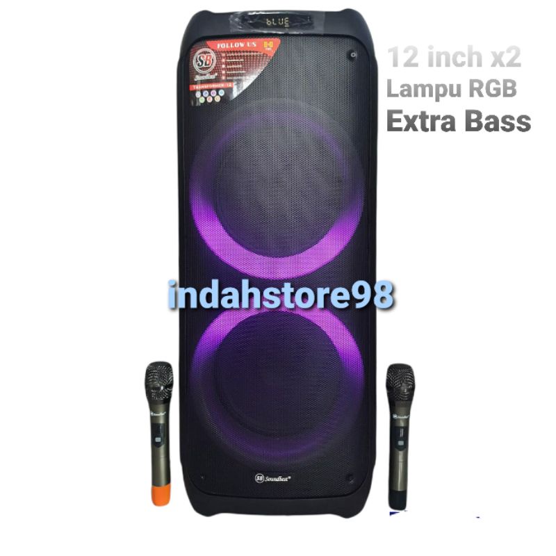 Jual Speaker Portable 12 inch Soundbest Transformer 12 Bluetooth Exbass ...