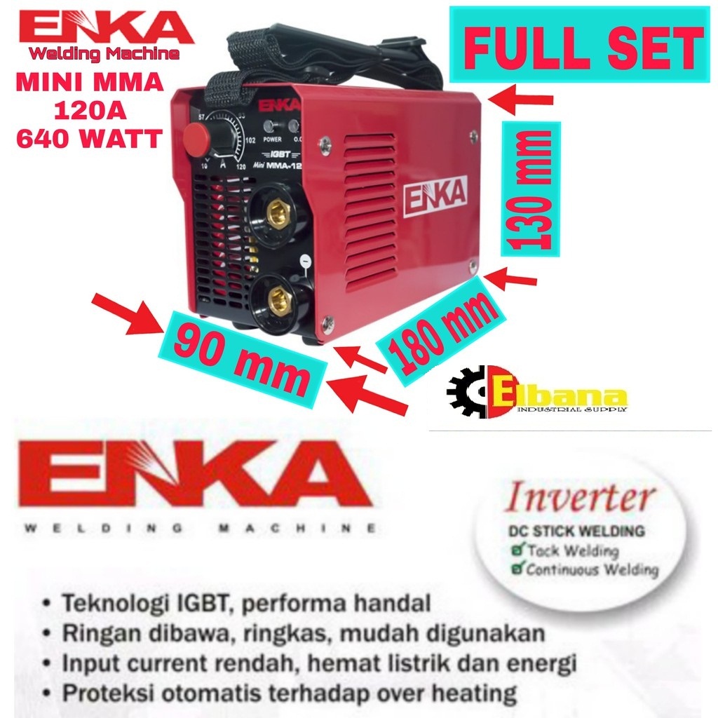 Jual ENKA INVERTER WELDING MACHINE MMA 120L | Shopee Indonesia