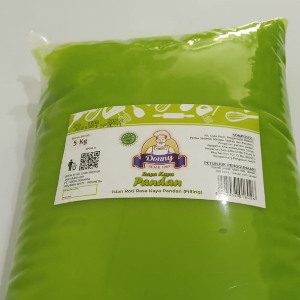 Jual Donny Rasa Kaya Pandan 250gr Edna Selai Isian Roti Rasa Sarikaya ...