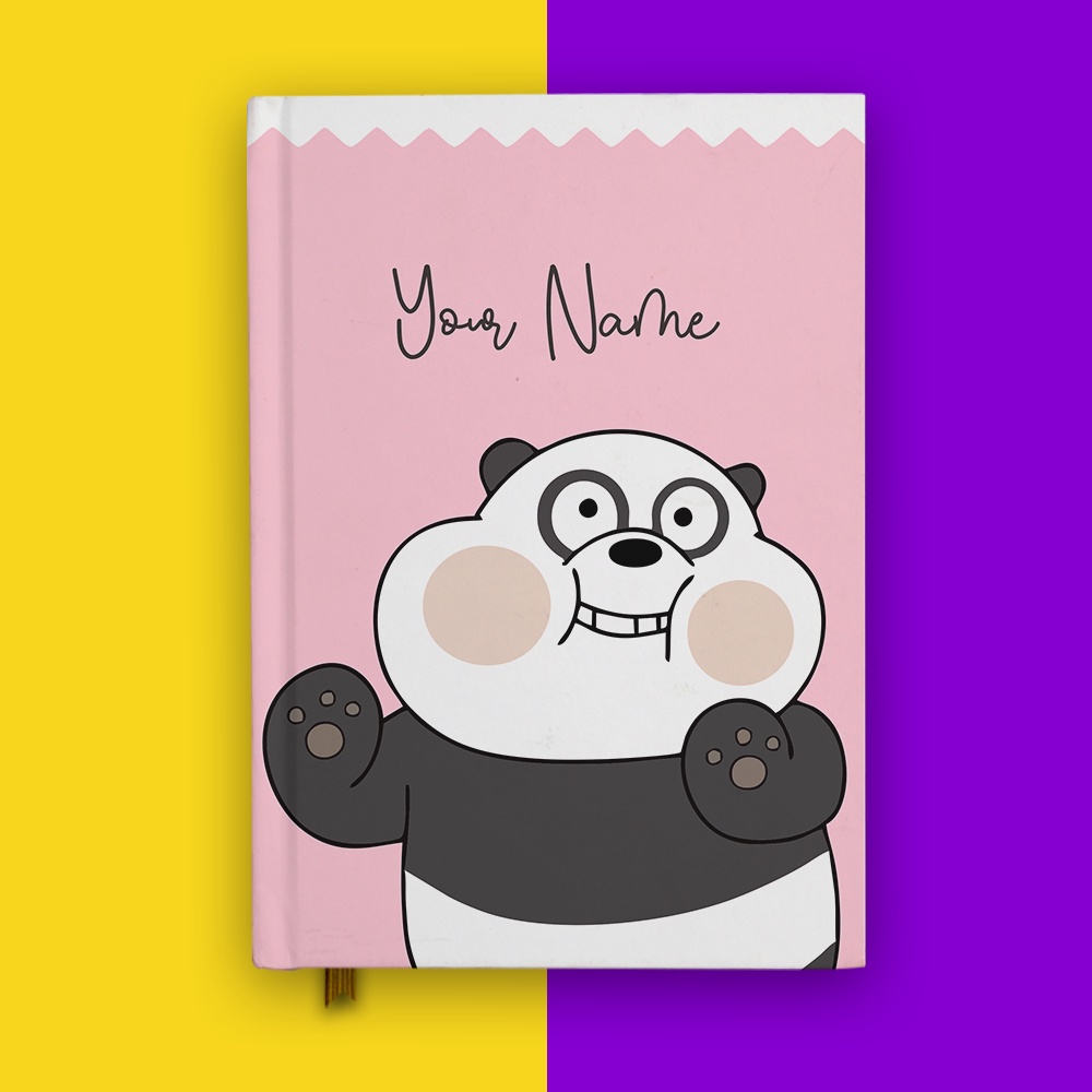 Jual Buku Notebook We Bear Bare Panda PANPAN2 Kartun Custom Nama Diary ...