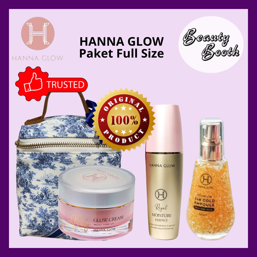 Jual HANNA GLOW 24K Gold Ampoule | Royal Moisture Essence | Baby Glow Cream | BB Cream | Travel ...