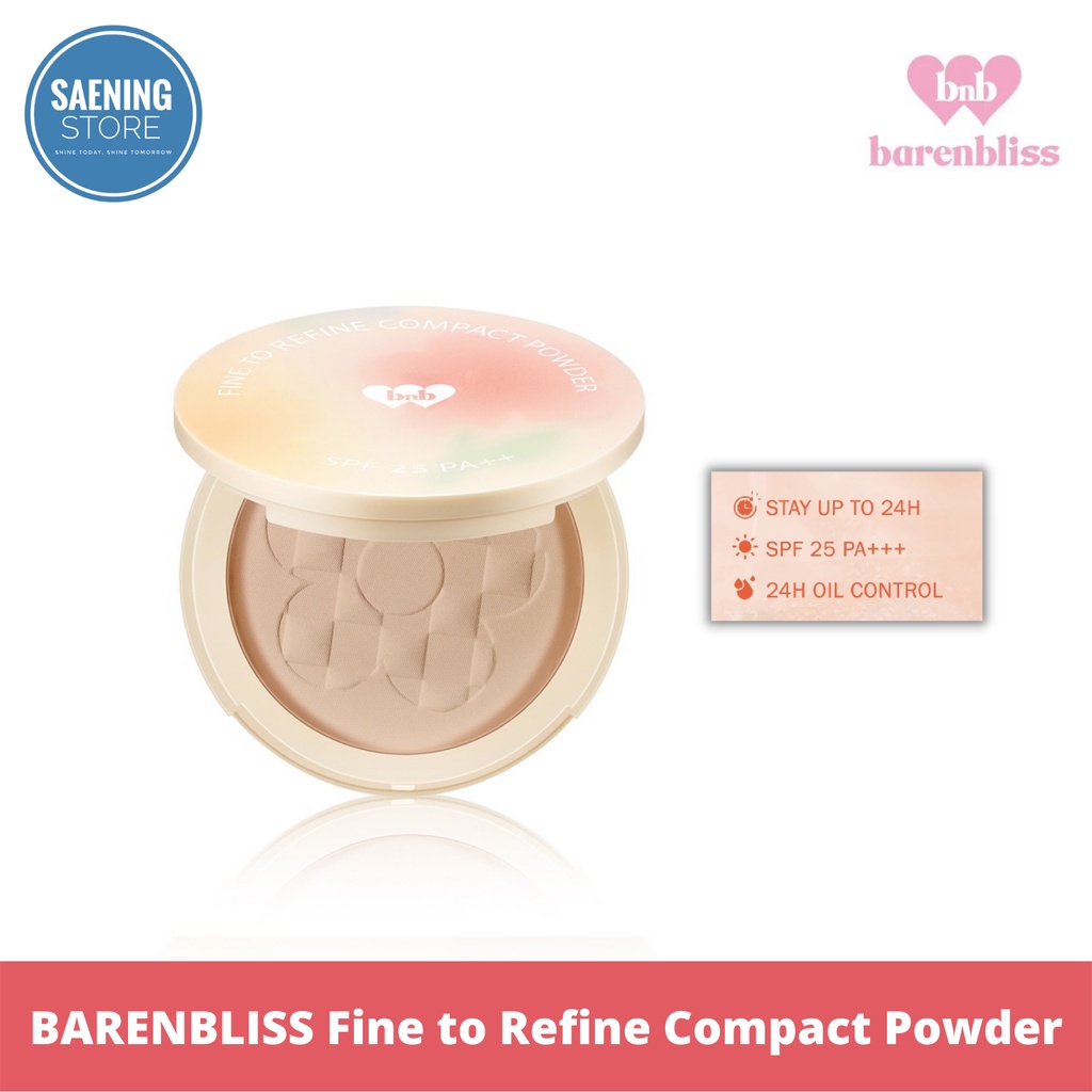 Jual BNB barenbliss Korean Bloomatte Fine to Refine Compact Powder 「24H ...