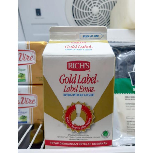 Jual KHUSUS GOSEND - Richs Gold Label Emas Whipping Cream 500 grm ...