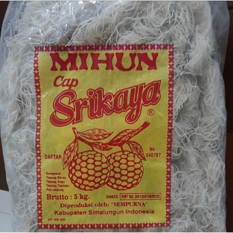 Jual Bihun Mihun Sempurna Medan Cap Srikaya 5kg 5 kg CURAH Super ...