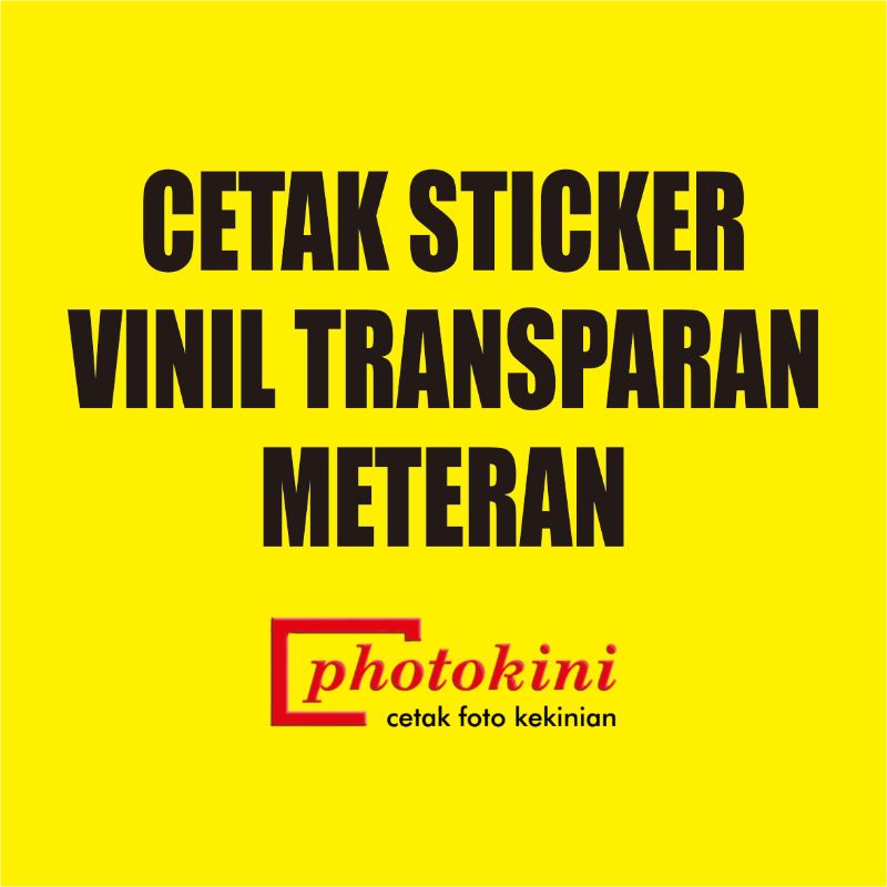 Jual Cetak Sticker Vinil Transparan Meteran | Shopee Indonesia