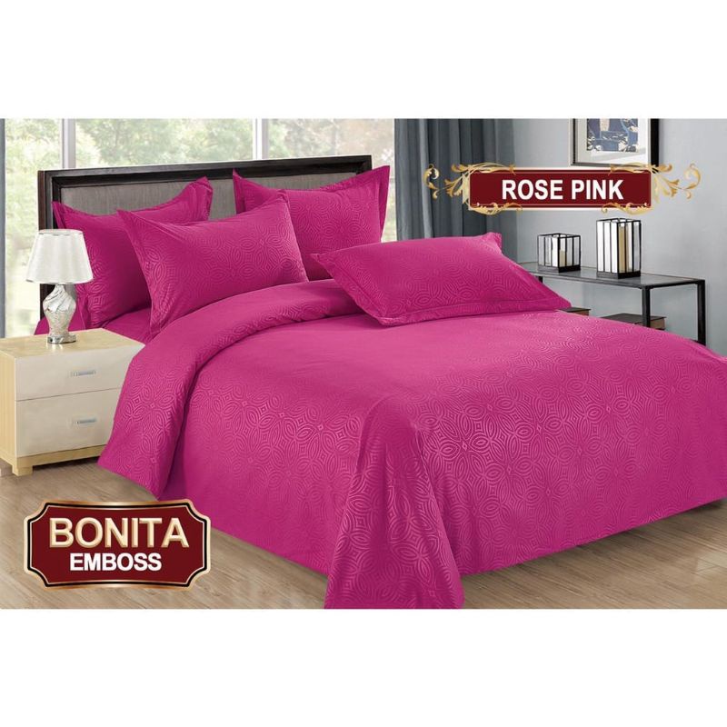 Jual Bonita - Satu Set Bed Cover Bonita Polos Emboss Fitted King ...
