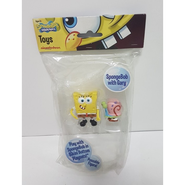 Jual No BoX - SpongeBob With Gary Poseable Figure - by Jakks Pacific ...
