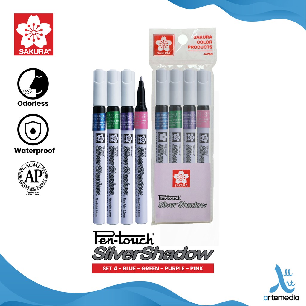 Jual Sakura Pen Touch Silver Shadow Paint Marker Pigment | Shopee Indonesia