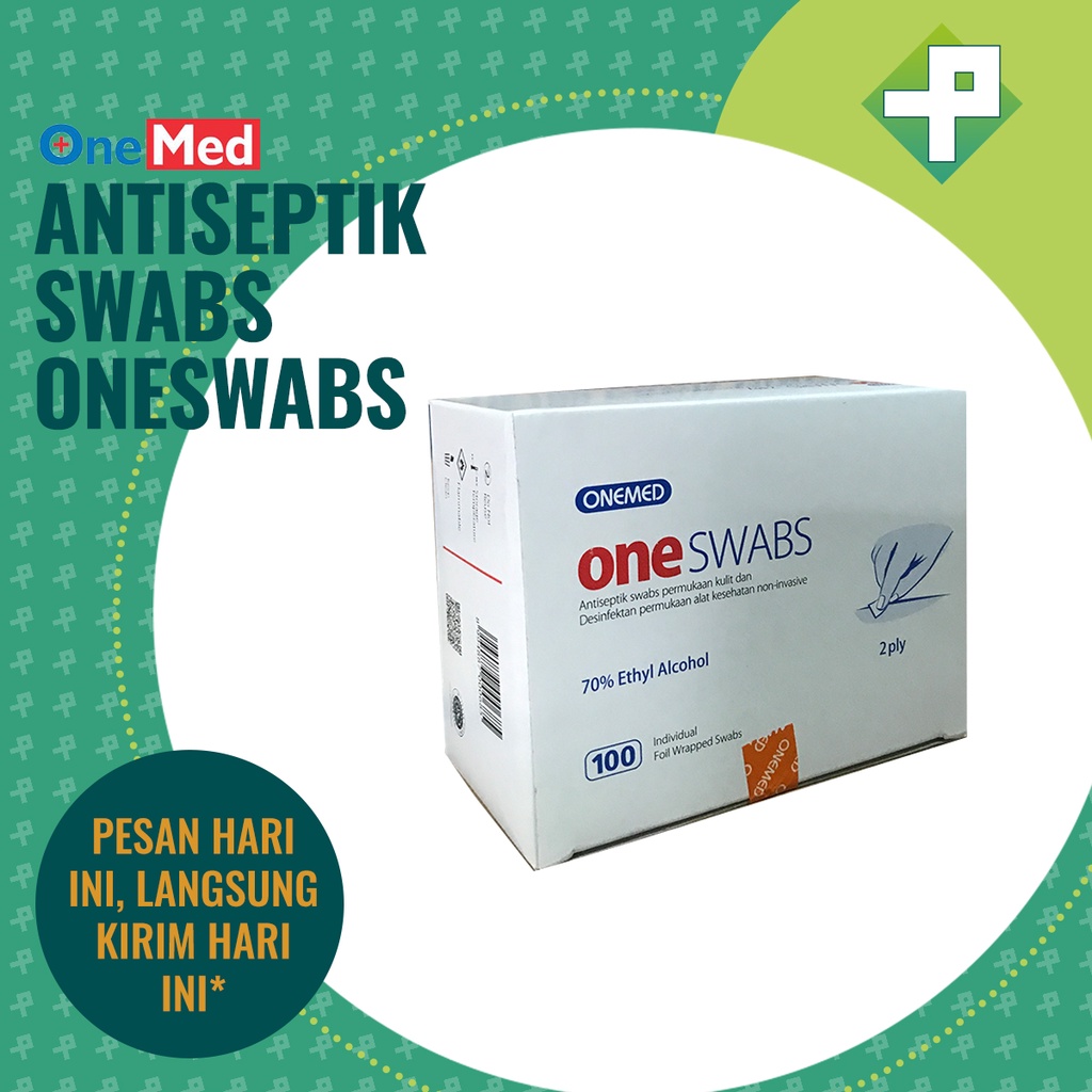 Jual Alcohol Swab One Swab OneMed / Kapas Alkohol / Alkohol Pads 100's ...