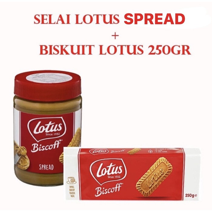 Jual PAKET SELAI LOTUS BISCOFF SPREAD [400GR]+BISKUIT LOTUS BISCOFF ...