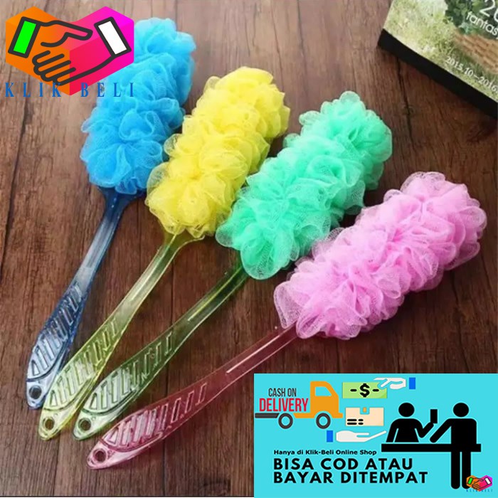 Jual Bath Sponge / Spons Mandi Gagang Panjang Busa Sikat Gosok Punggung ...