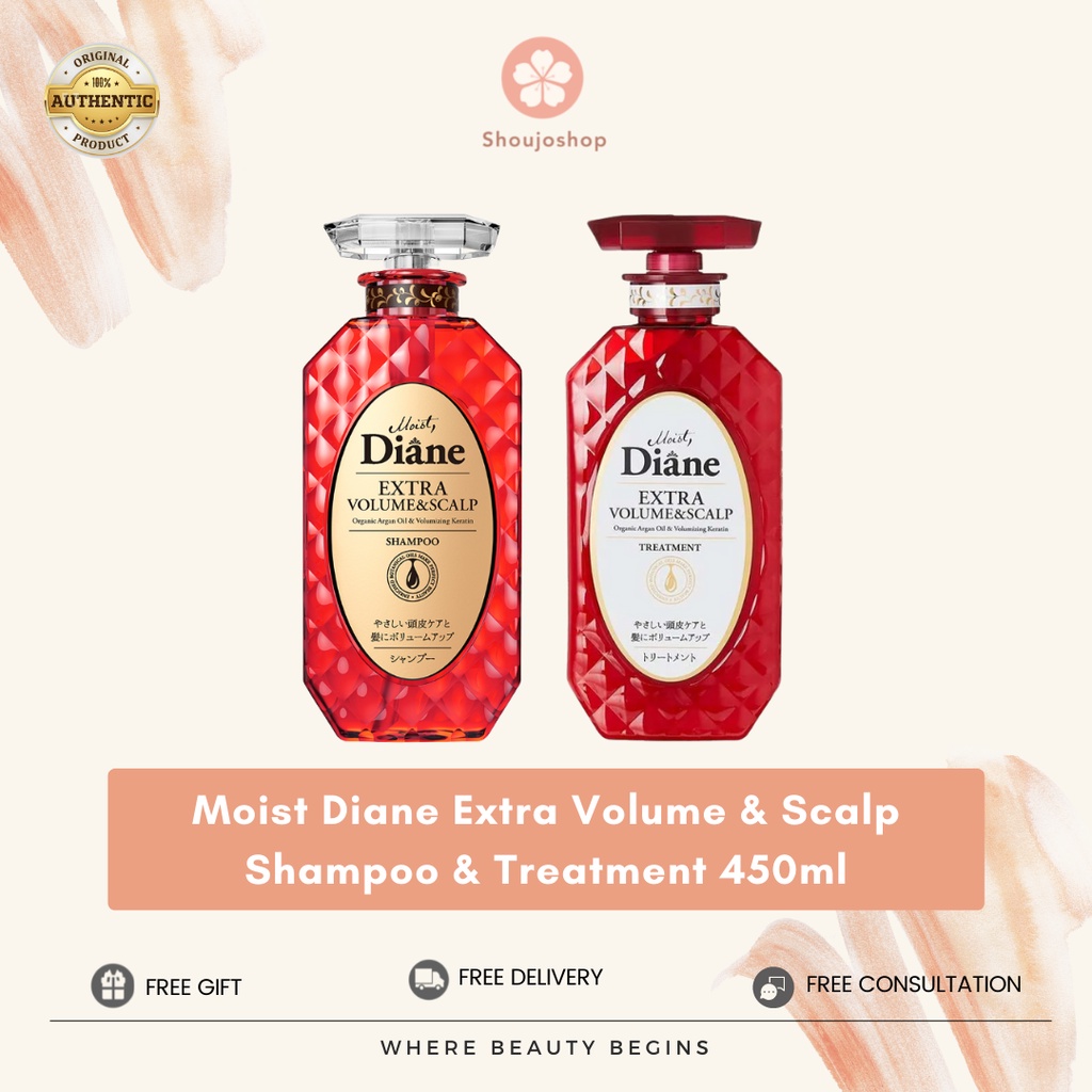 Jual Moist Diane Extra & Volume & Scalp Shampoo Treatment 450ml | Shopee Indonesia