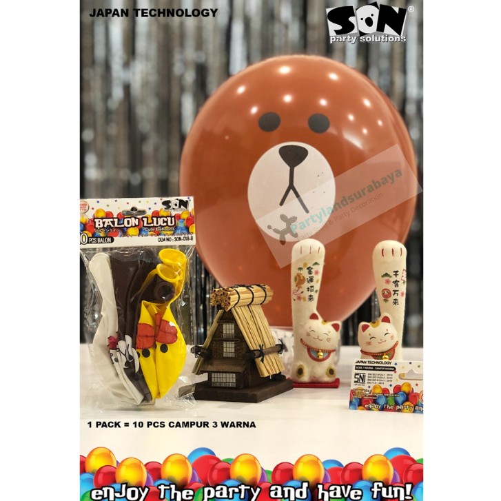 Jual Balon Latex Motif 12 inch / Balon Latex Printing isi 10 Pcs ...