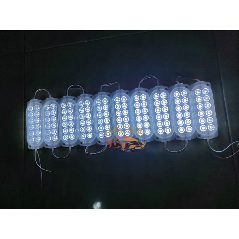 Jual lampu kolong bak samping truk 12v 24v 12 titik led superterang Lampu LED 12 Mata 24 Volt ...