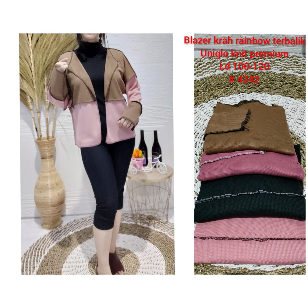 Jual Blazer Kerah Rainbow | Shopee Indonesia