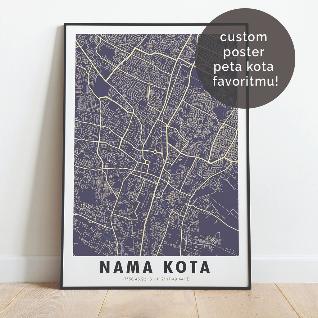 Jual Poster Peta Kota (Style: Color) | Shopee Indonesia