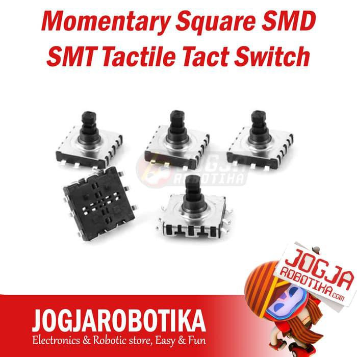 Jual Tactile Tact Switch 10x10x9mm 6 Pin 5 Way Momentary Square SMD SMT ...