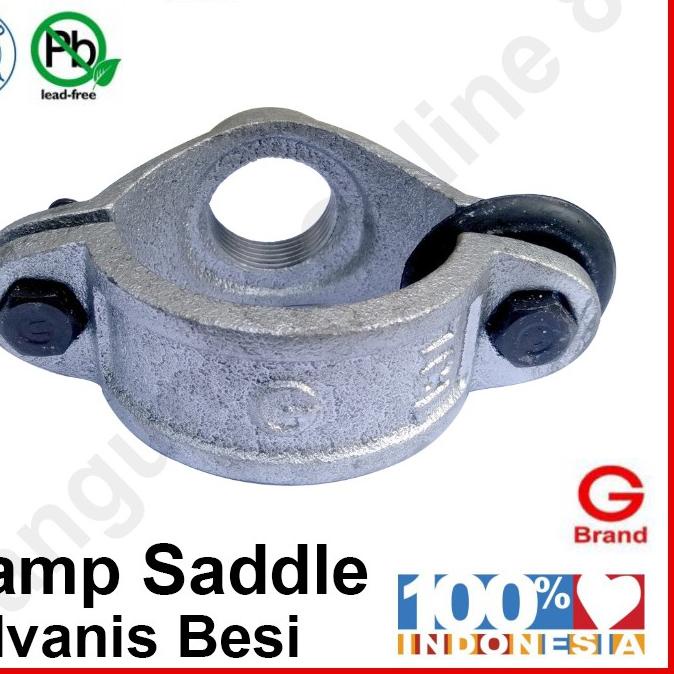 Jual Klem Sadel Besi Galvanis 3 x 1/2” inch G Brand Clamp Saddle ♠ ...