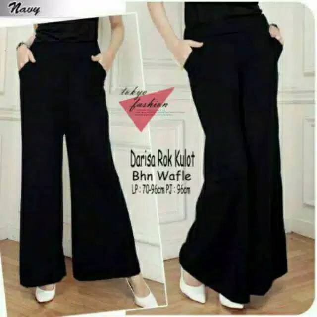 Jual Kulot polos/kulot kantor/kulot crepe fit xl/kulot panjang | Shopee ...