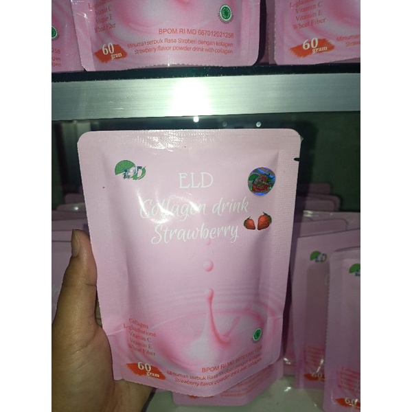 Jual KEMASAN TERBARU ADA LOGO ELD COLLAGEN STRAWBERRY DRINK | Shopee Indonesia