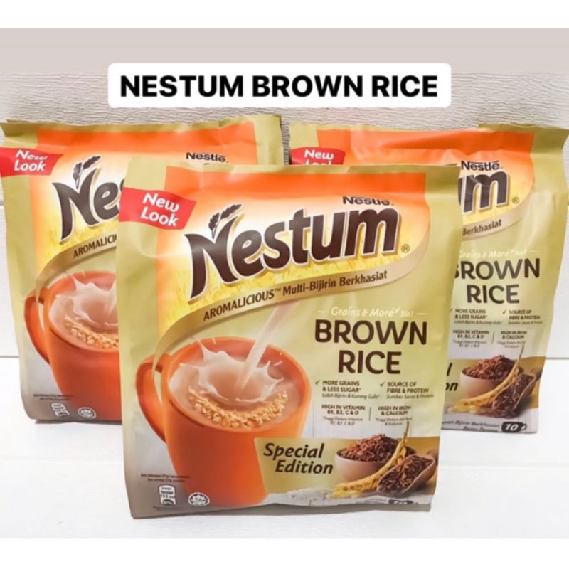Jual Nestum Brown Rice 3in1 Grains & more 10 sachet / pack Malaysia ...
