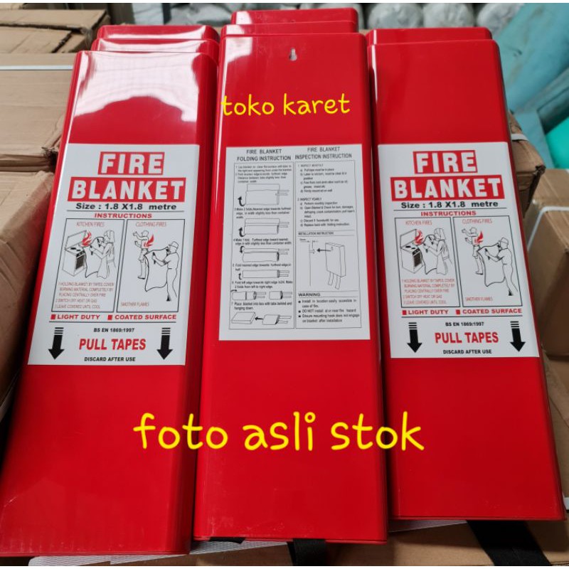 Jual Fire Blanket / Selimut Anti Api 1,2 X 1,2 meter / Kain Tahan Panas / Kain Tahan Api ...