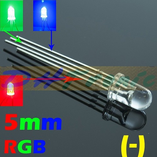 Jual Anoda Led RGB 4 Pin Putih = 3W 5mm ( Anode ) 4 Kaki Kedip Cahaya ...