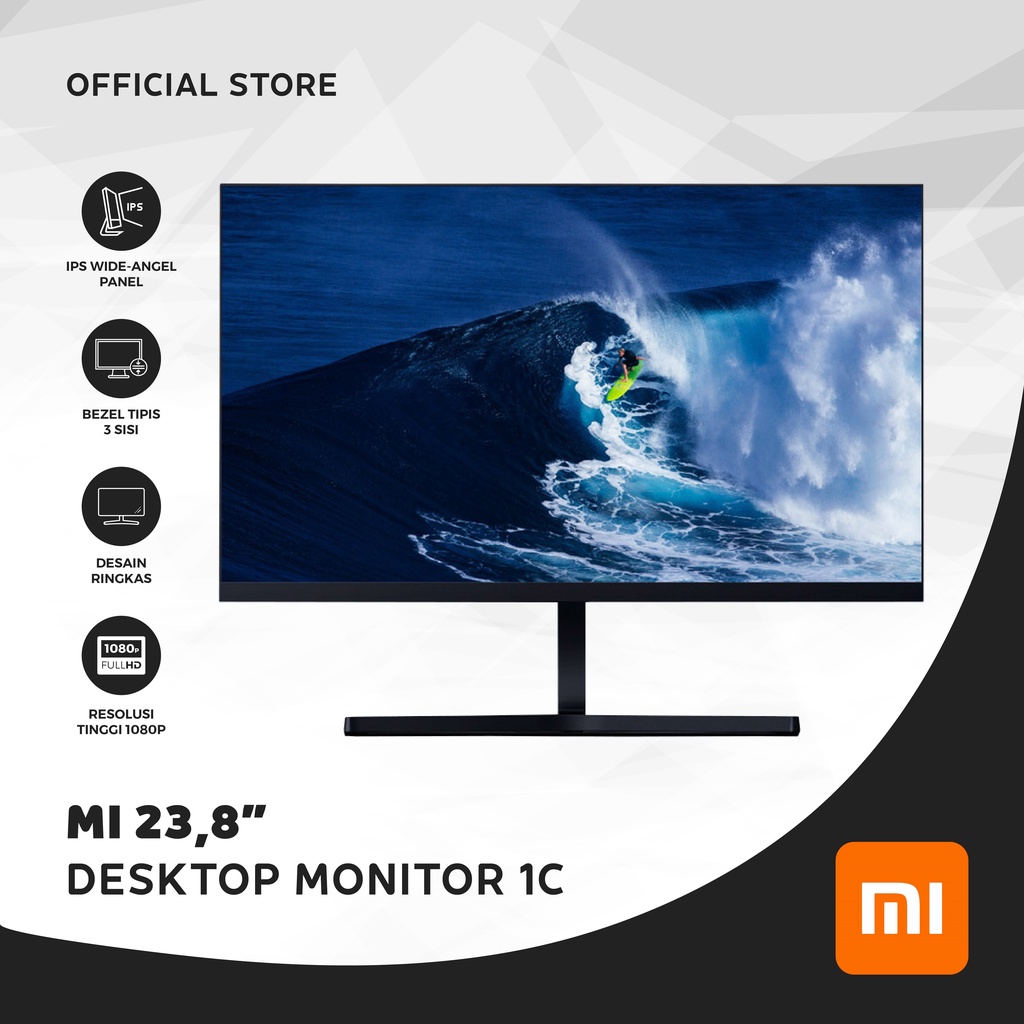 Jual XIAOMI MONITOR 23.8" MI 1C IPS FHD 1080p BEZEL TIPIS 60Hz | Shopee ...