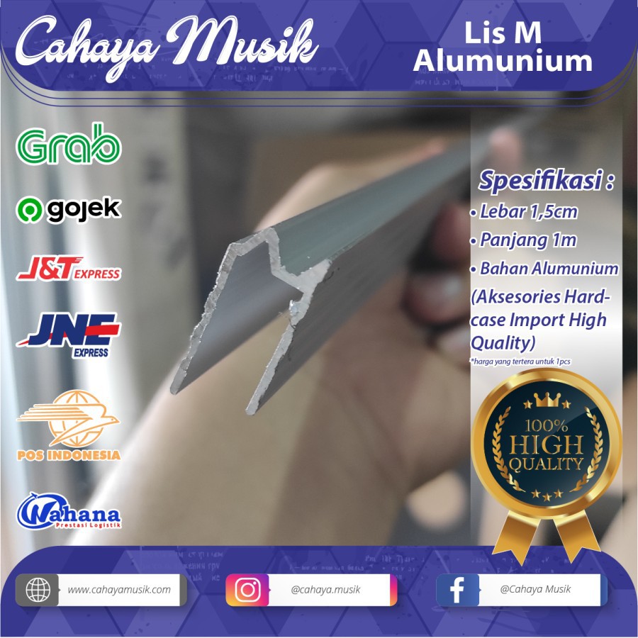 Jual Lis M alumunium untuk hardcase 1 meter high quality | Shopee Indonesia