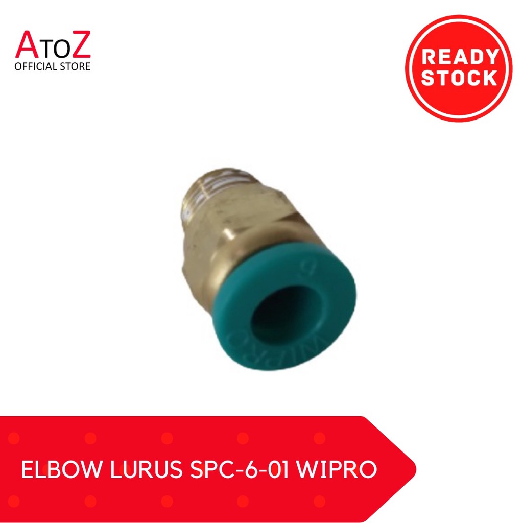 Jual ELBOW LURUS SPC-6-01 WIPRO - FITTING PU SPC6-01 STRAIGHT | Shopee Indonesia