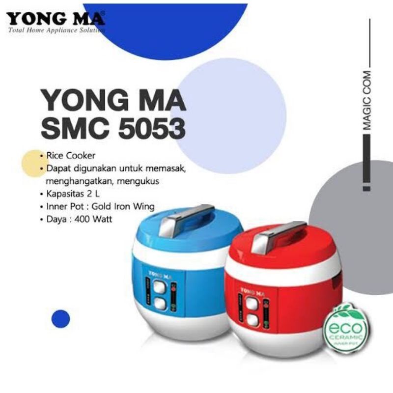 Jual YONG MA MANUAL SMC 5053 - MAGIC COM / RICE COOKER KAPASITAS 2 ...