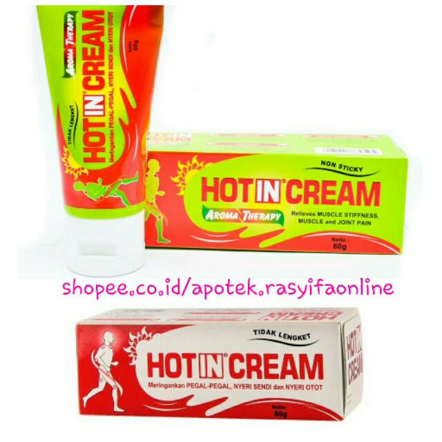 Jual Hot in Cream Tube 60g - krim pegal nyeri otot merah aromatheraphy ...