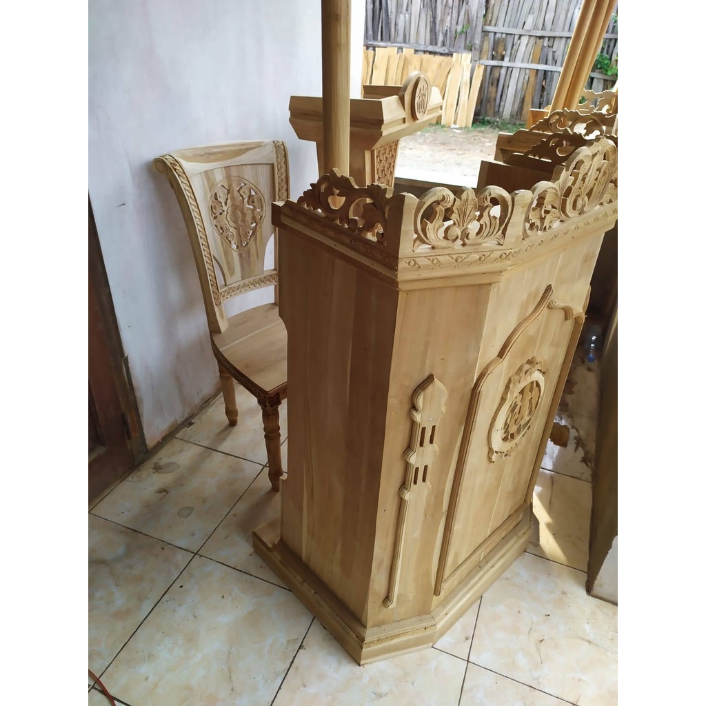 Jual Mimbar Masjid Podium Masjid Kayu Jati Best Seller!!! | Shopee ...