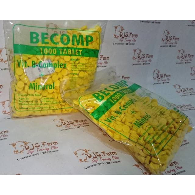 Jual Becomp 1000 tablet Vitamin B Komplek B Kompleks B Complex Mineral ...
