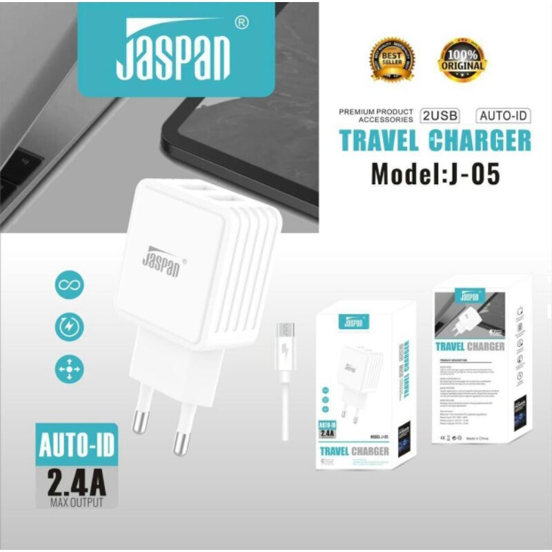 Jual CHAGER HP MICRO CASAN Hp 2 USB COLOKAN MIRCO V8 JASPAN | Shopee ...