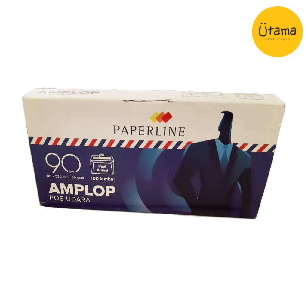 Jual Amplop Paperline 90 APS Isi 100 (Air Mail)/Envelope/Surat PPL ...