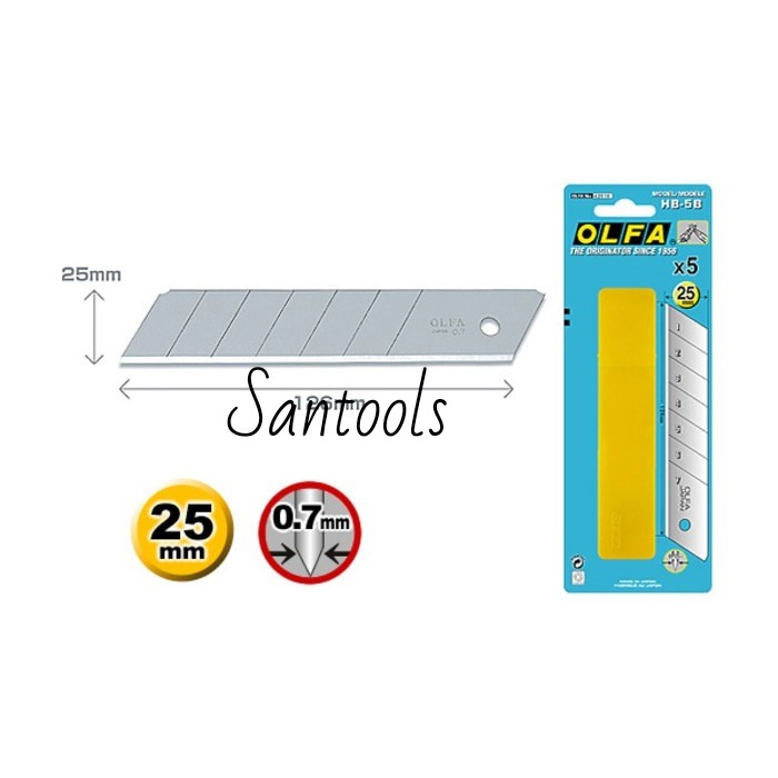 Jual Olfa HB-5B Refill extra heavy duty blade isi cutter 25mm HB5B Japan | Shopee Indonesia