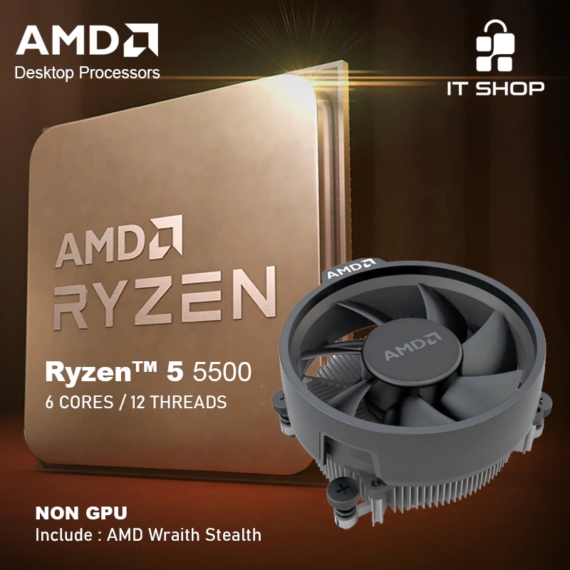 Jual Processor AMD AM4 Ryzen 5 5500 Box Wraith Cooler by EMD | Shopee ...