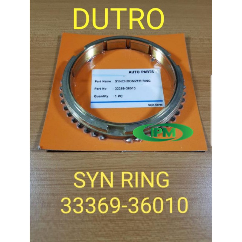 Jual RING SYNCHRONIZER ONLY(1PC) DUTRO 33369-36010 SEJIN KOREA OEM ...