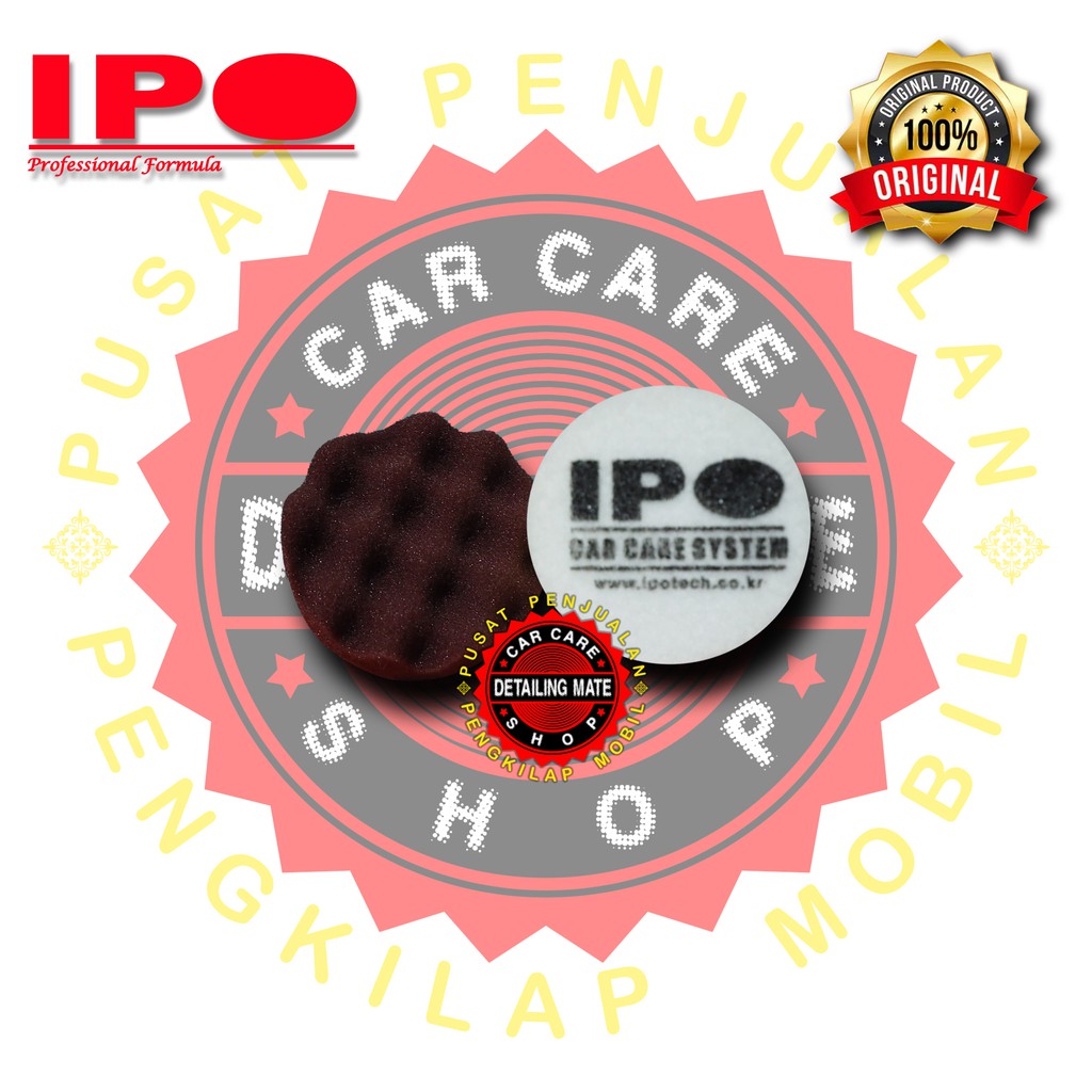 Jual IPO Foam Buffing Pad 3 inch Maroon Waffle (8001D) | Shopee Indonesia