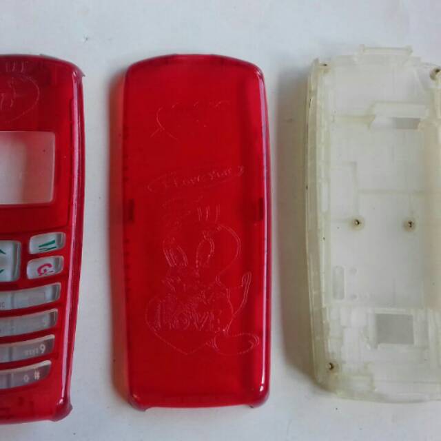 Jual Casing nokia 2100 transparan merah+tulang | Shopee Indonesia