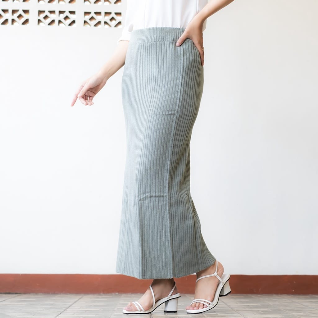 Jual Ahlami- Kala Skirt Rok Rajut Premium Rok Span Knit Tebal Rok Rajut ...