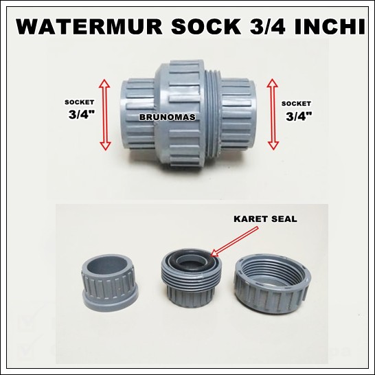 Jual Water mur Socket - WATERMUR Union Socket 3/4 inci Trilliun High Quality | Shopee Indonesia