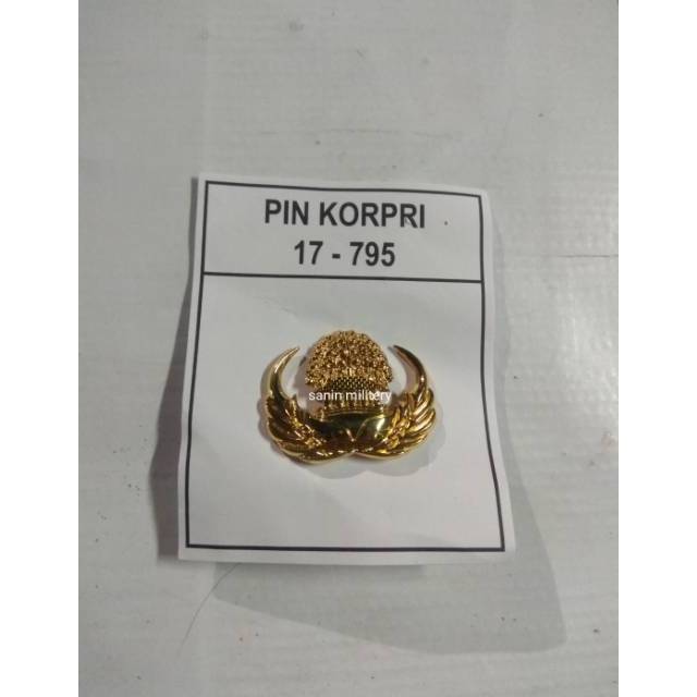 Jual Pin korpri jatah original / pin asn pembagian bahan sepuh emas ...