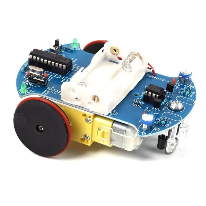 Jual D2-2 DIY KIT Robot Tracking Line Follower Smart Car AT89C2051 MCU ...